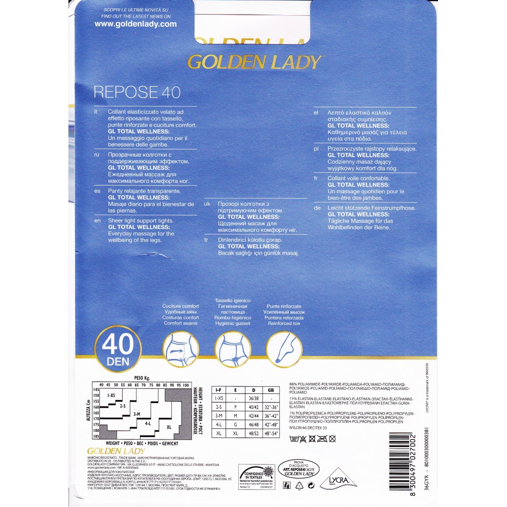 Panty Golden lady repose 40 · Más que Mercería, tu Tienda de Labores online